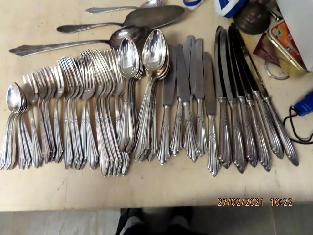 WMF Silber Besteck 90er 27 teilig Fächer (Gebraucht) in Oberdorf BL für ...