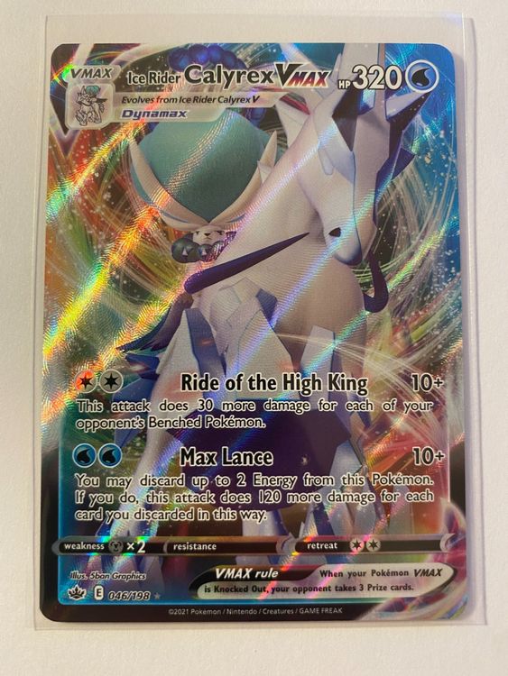 Pokemon Ice Rider Calyrex VMax 046/198 Chilling Reign EN | Kaufen auf Ricardo