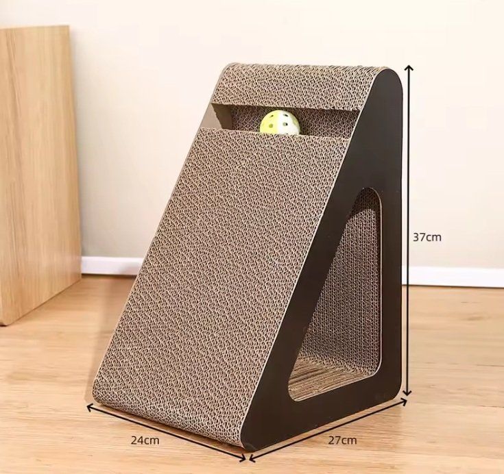 Dreieckiges Kratzbrett für Katzen Planche triangle à Gratter (Neu und ...