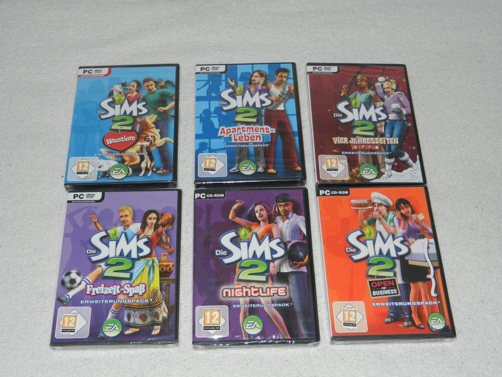 6x DVD-ROM PC-GAMES DIE SIMS 2 / NEU+OVP | Kaufen auf Ricardo