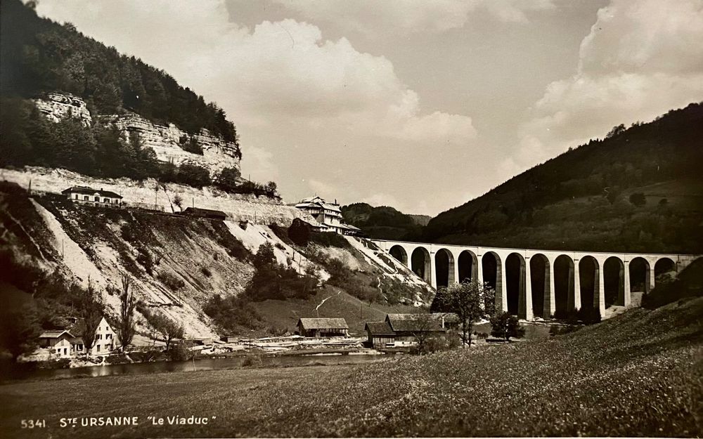 Foto AK St. Ursanne „Le viaduc“ Viadukt Jura (Gebraucht) in Root für ...