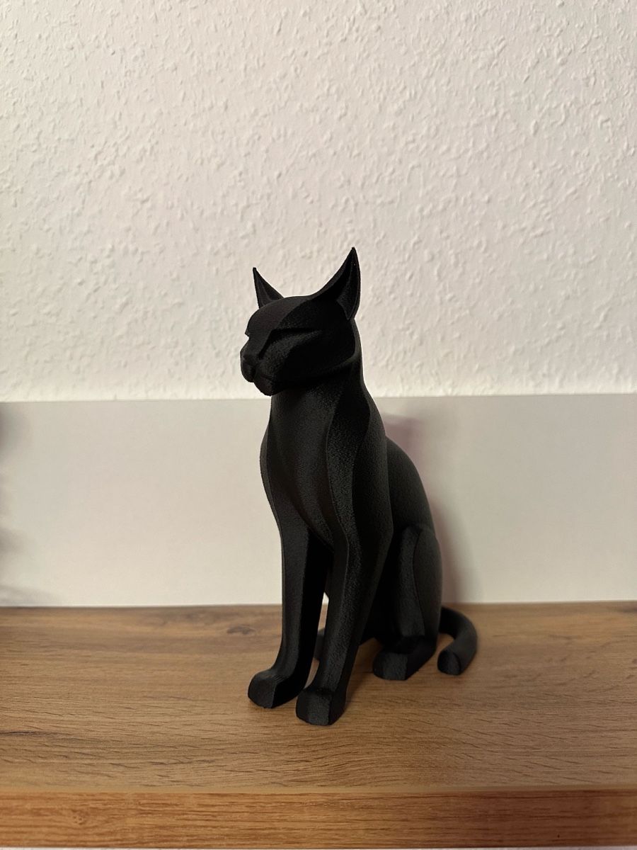 Minimalist Black Cat Figurine - Home Decor, Autumn Chic (Neu (gemäss ...