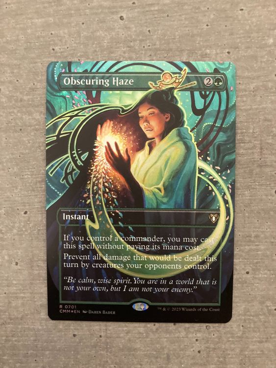 Borderless Foil Obscuring Haze Commander Masters NM (Neu (gemäss ...