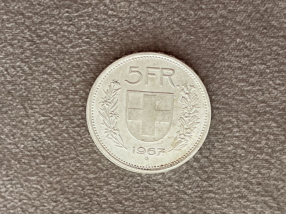 5 Franken 1967 SILBERMÜNZE (Gebraucht) in Elsau für CHF 8 – mit Lieferung auf Ricardo kaufen