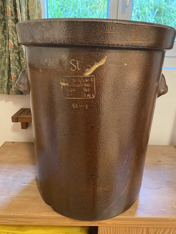 Steingut Topf Sauerkraut Gärtopf ca. 40 Liter | Kaufen auf Ricardo
