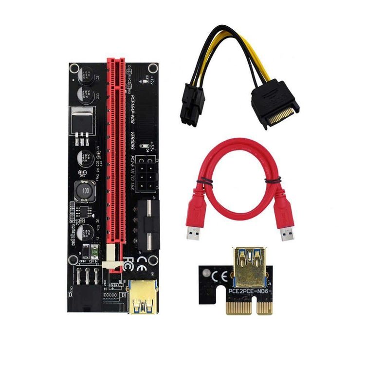 Neuste Vers.009S Riser-Card PCIe Mining (Neu und originalverpackt) in ...