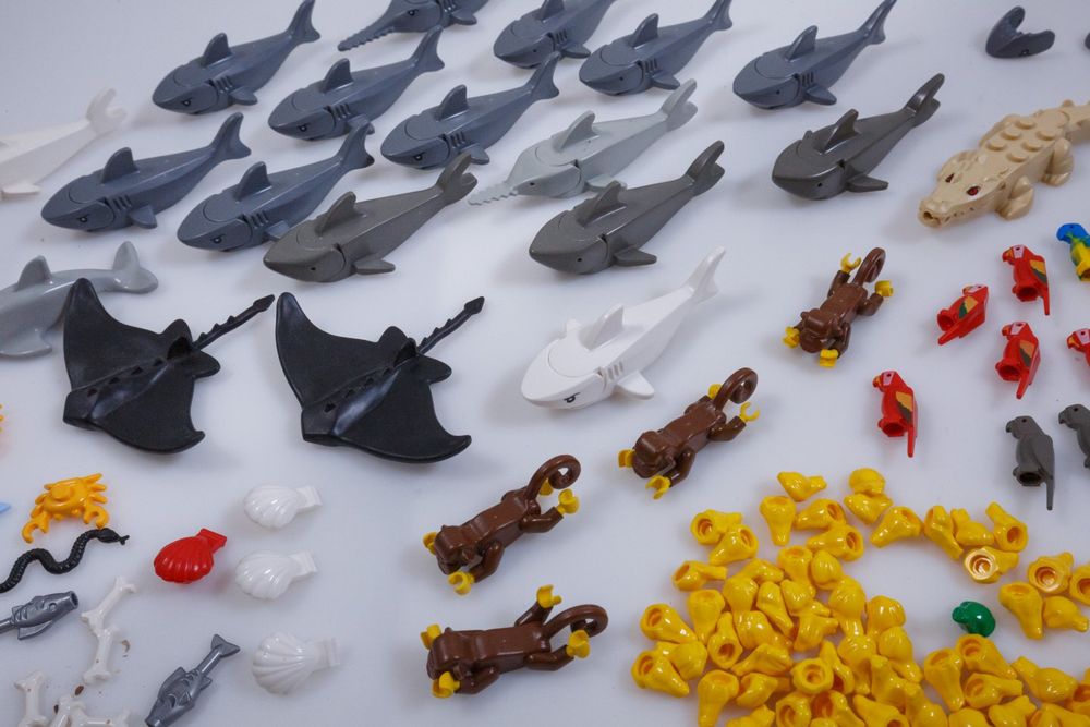LEGO 156 Stück Tiere (Haifische, Papageie und viele mehr) (Gebraucht ...
