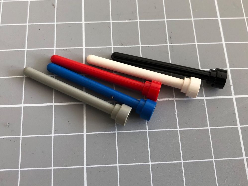 5 x Lego Antennen (3957 - round top / 4H / versch. Farben) (Gebraucht ...