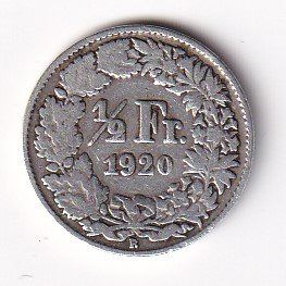 Schweiz 50 rappen 1920 rar (Gebraucht) in Neuchâtel für CHF 1.9 – mit Lieferung auf Ricardo kaufen