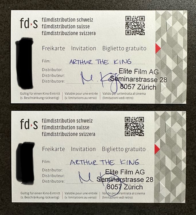 2 Kinotickets * ab 20.- * Arthur The King (Neu und originalverpackt) in Zermatt für CHF 20 – mit ...
