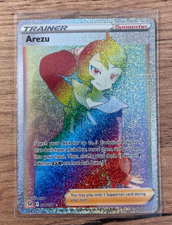 Arezu FULL ART RAINBOW 204/196 Pokemon Lost Origins (Neu (gemäss ...