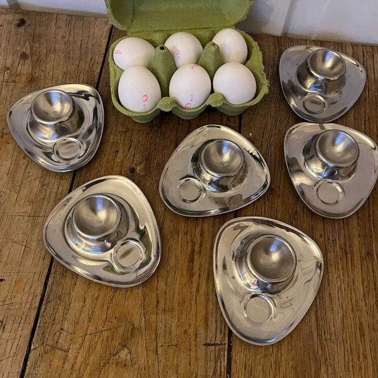 6er Set Eierbecher Retro Vintage | Kaufen auf Ricardo