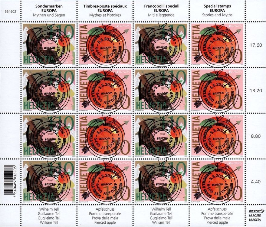 Bogen EUROPA Mythos Tell Vollstempel (Neu (gemäss Beschreibung)) in Dottikon für CHF 24 – mit ...