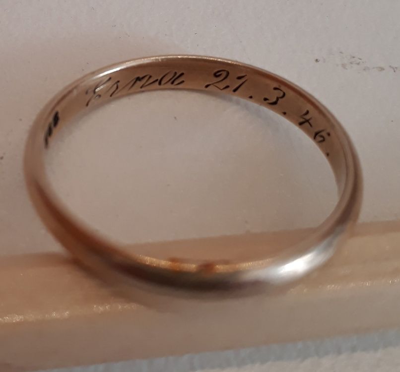 Ehering 333er Gold von Grossvater August 1946 (Gebraucht) in Ligornetto ...