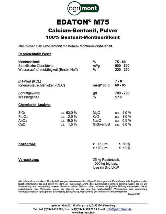 Calcium Bentonit für sandige Böden (Gebraucht) in Biel/Bienne für CHF ...