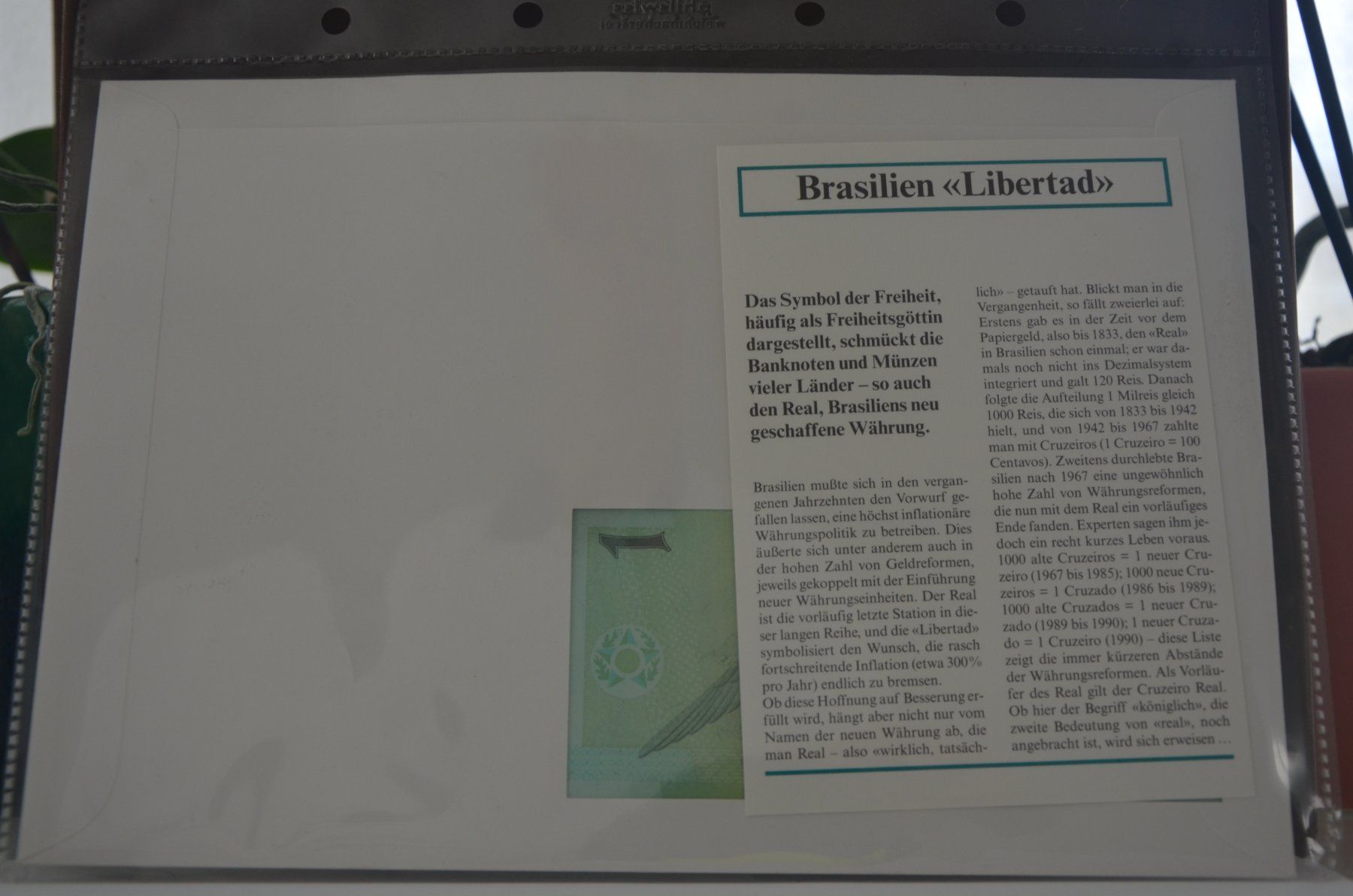 Banknotenbrief mit Münze aus Brasil (Gebraucht) in Wetzikon ZH für CHF ...