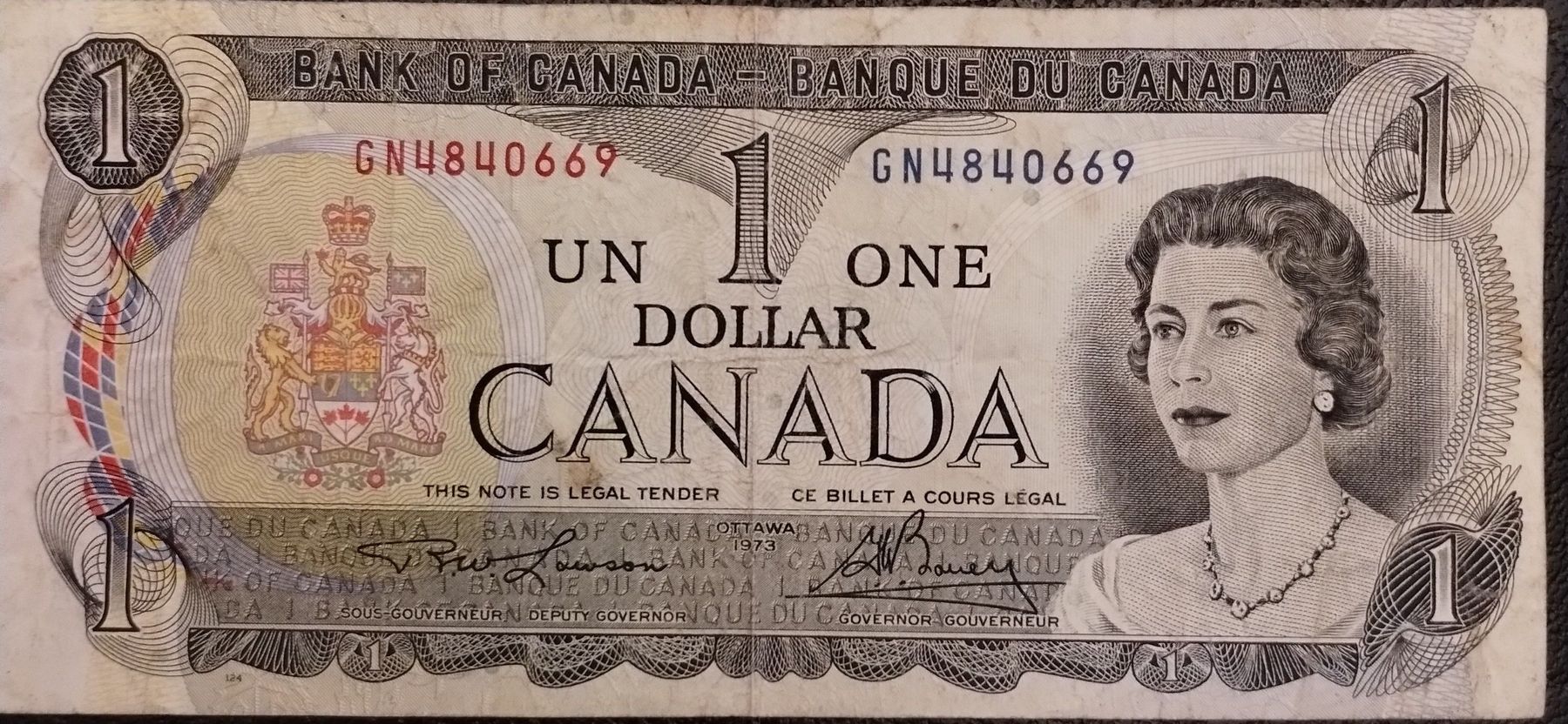 Kanada 1 Dollar Schein 1973 - Seltenes Sammlerstück! (Gebraucht) in ...