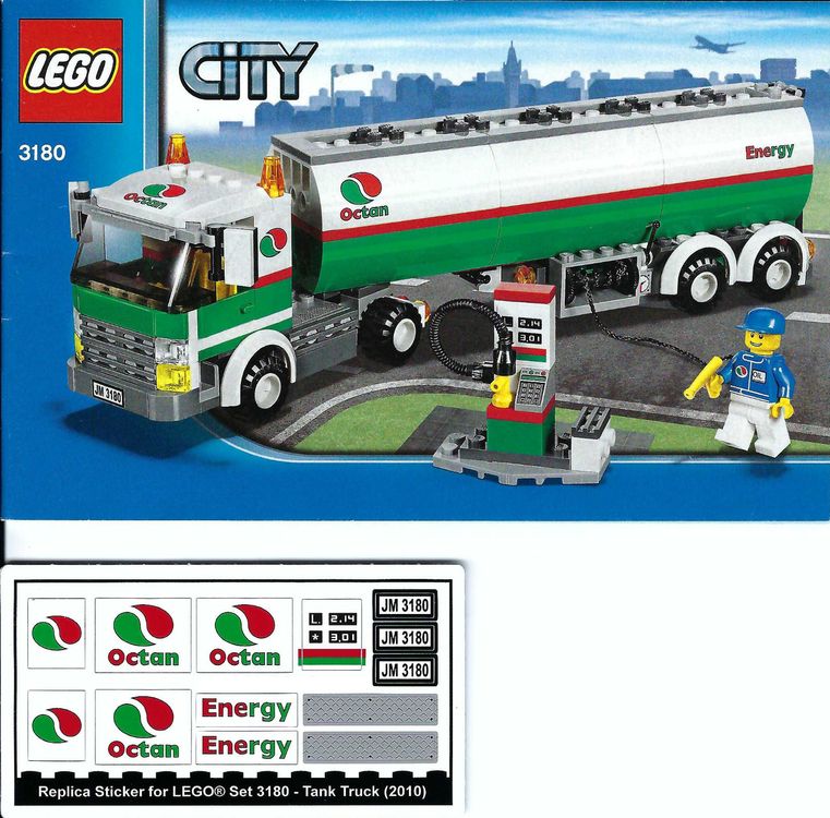 LEGO® 3180 City Gas Station - Tank Truck (Octan) (Neu (gemäss ...