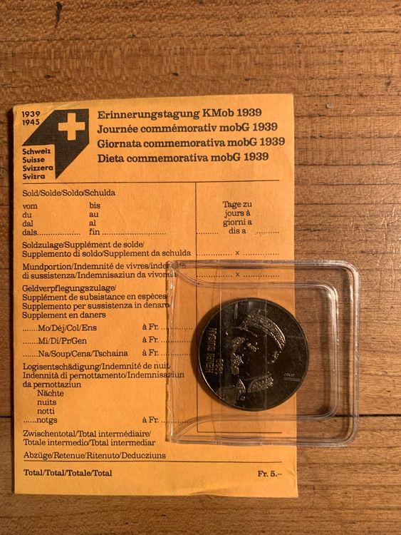 5 Franken Gedenkmünze Henri Guisan 1989 Sonder-Fünfliber | Kaufen auf Ricardo