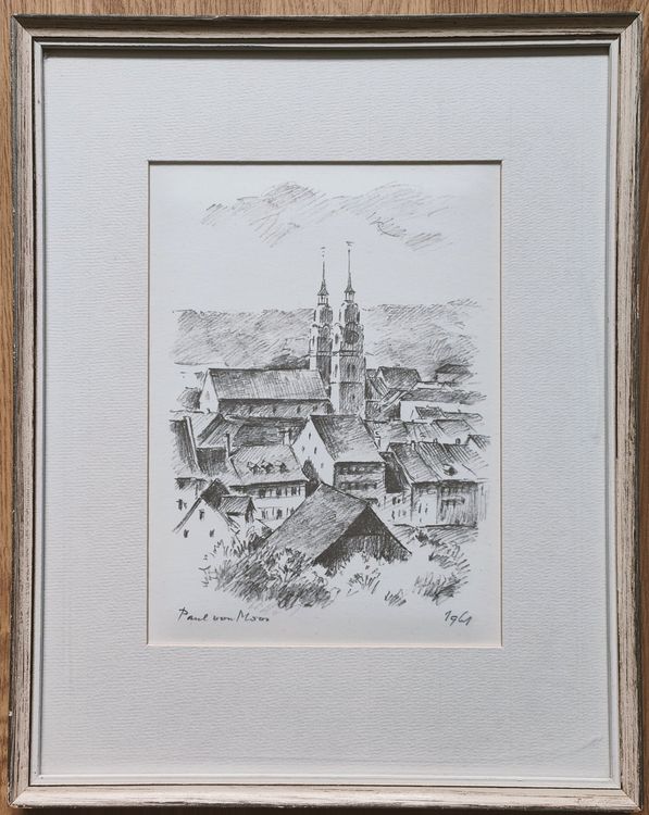 Paul von Moos «Stadtkirche Winterthur Original 1961 signiert (Gebraucht) in Aarburg für CHF 11.5 ...