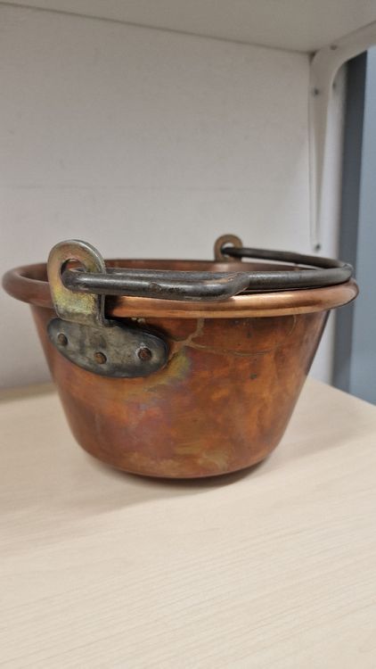 Antiker Kupferkessel mit Henkel Deko Vintage Topf | Kaufen auf Ricardo