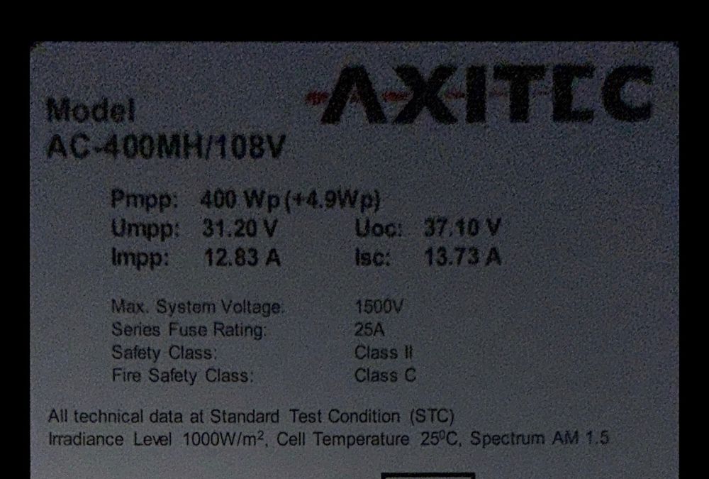 Solarmodul / Solarpanel Axitec AC 400MH/108V | Kaufen auf Ricardo