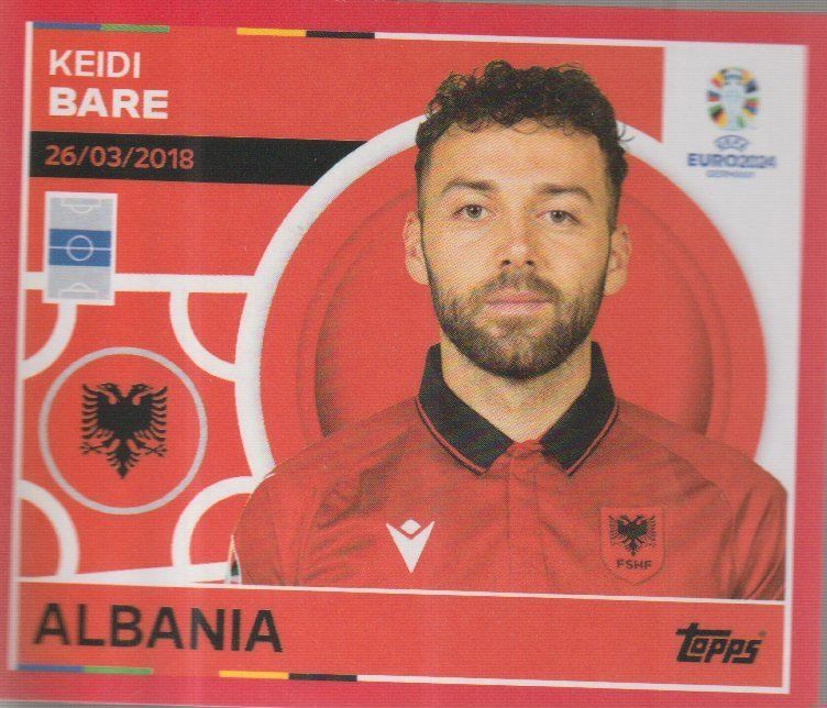 EURO 2024 Topps sticker ALBANIA ALB 10 BARE (Neu (gemäss Beschreibung ...