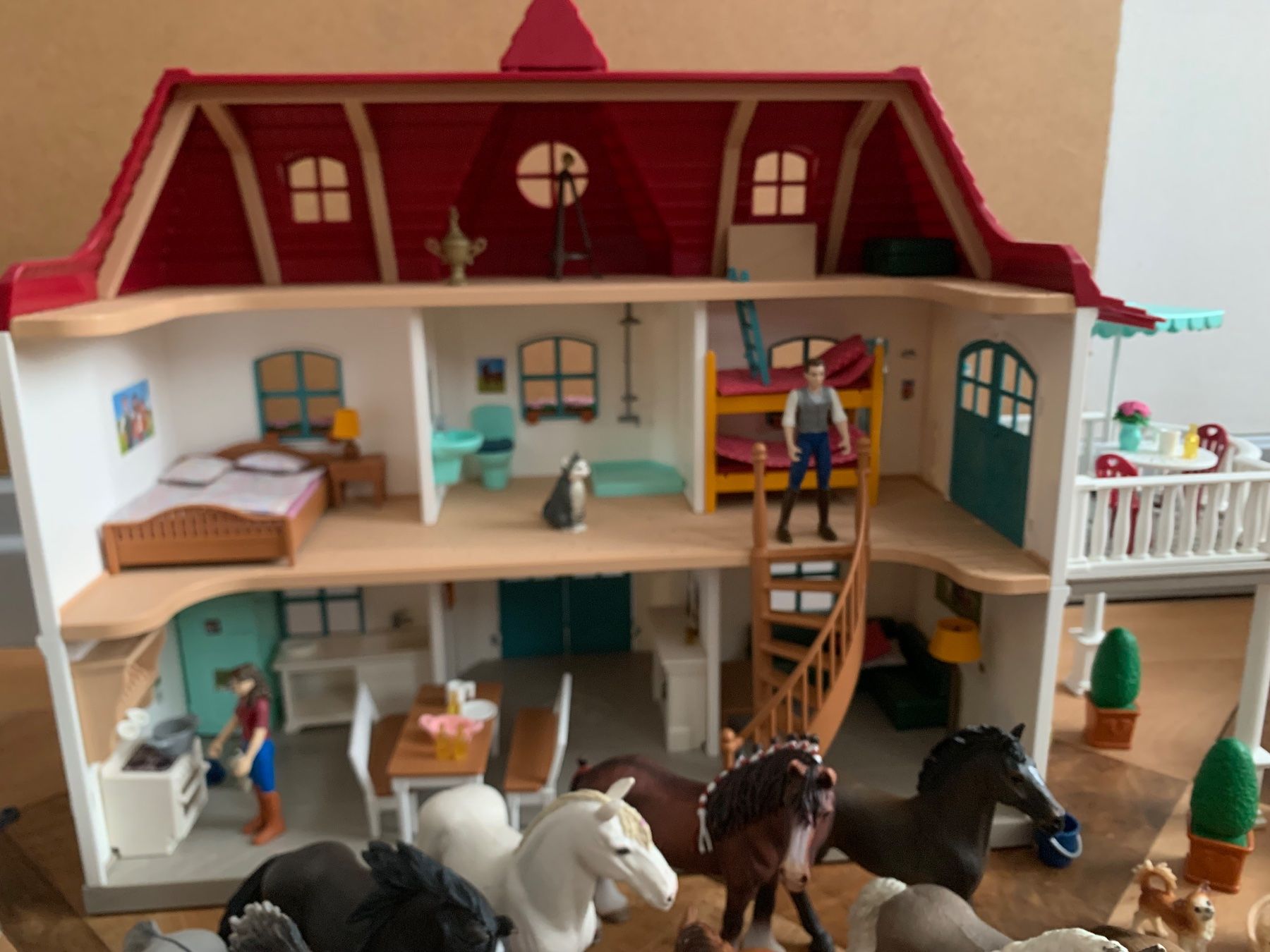 Schleich Pferdehof mit viel Zubehör, Top Zustand! (Gebraucht) in Wald ...