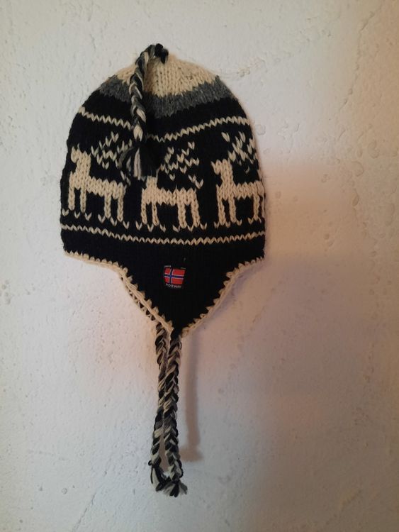 Originale Norweger Mütze NEU mit Rentiermotiv (Neu (gemäss Beschreibung ...