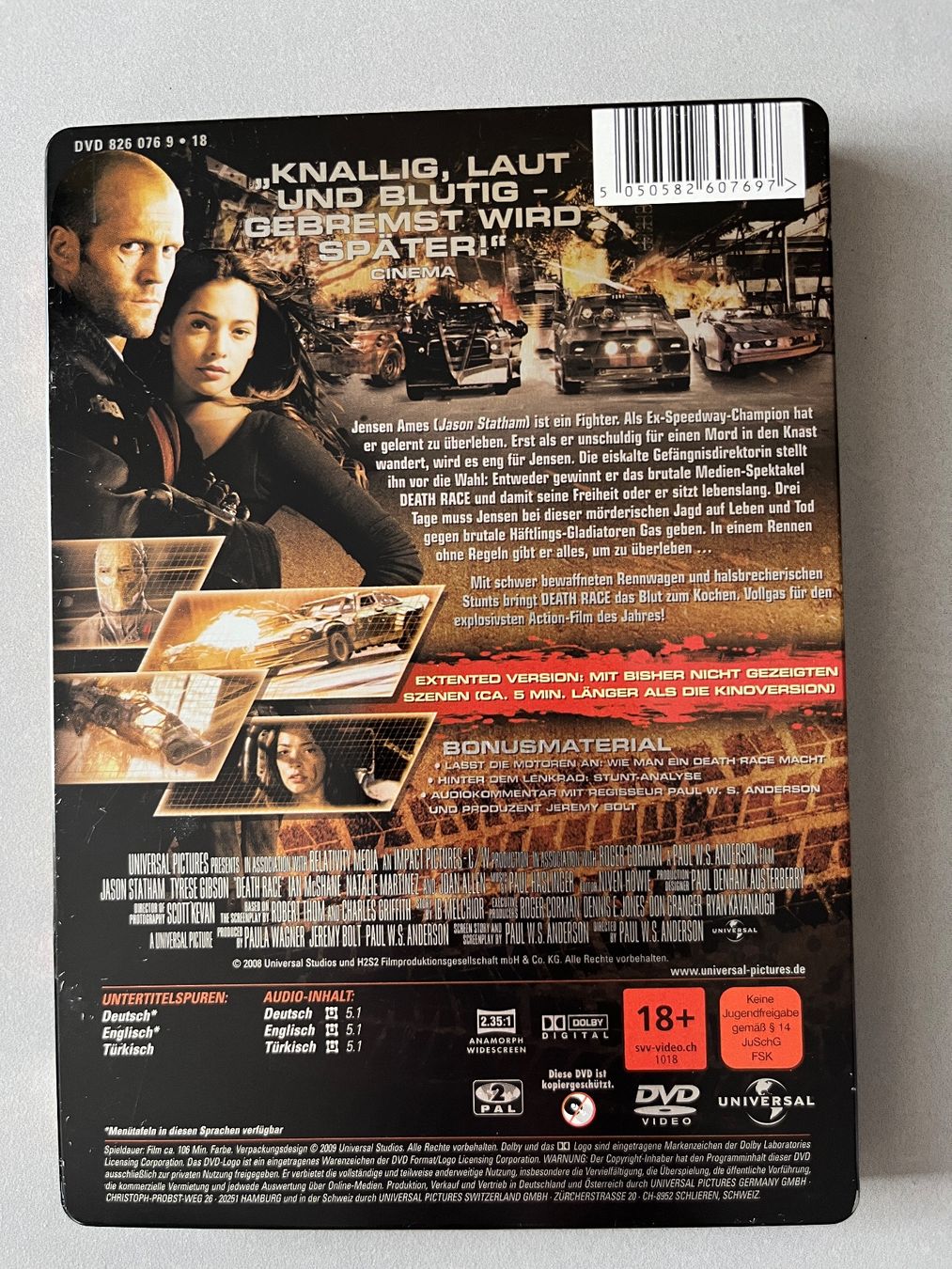 Death Race (2009) Steelbook DVD 📀 (Neu (gemäss Beschreibung)) in Sierre ...