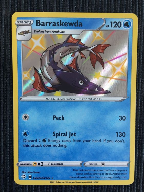 Pokemon Barraskewda Shiny Shining Fates Englisch (Neu (gemäss ...