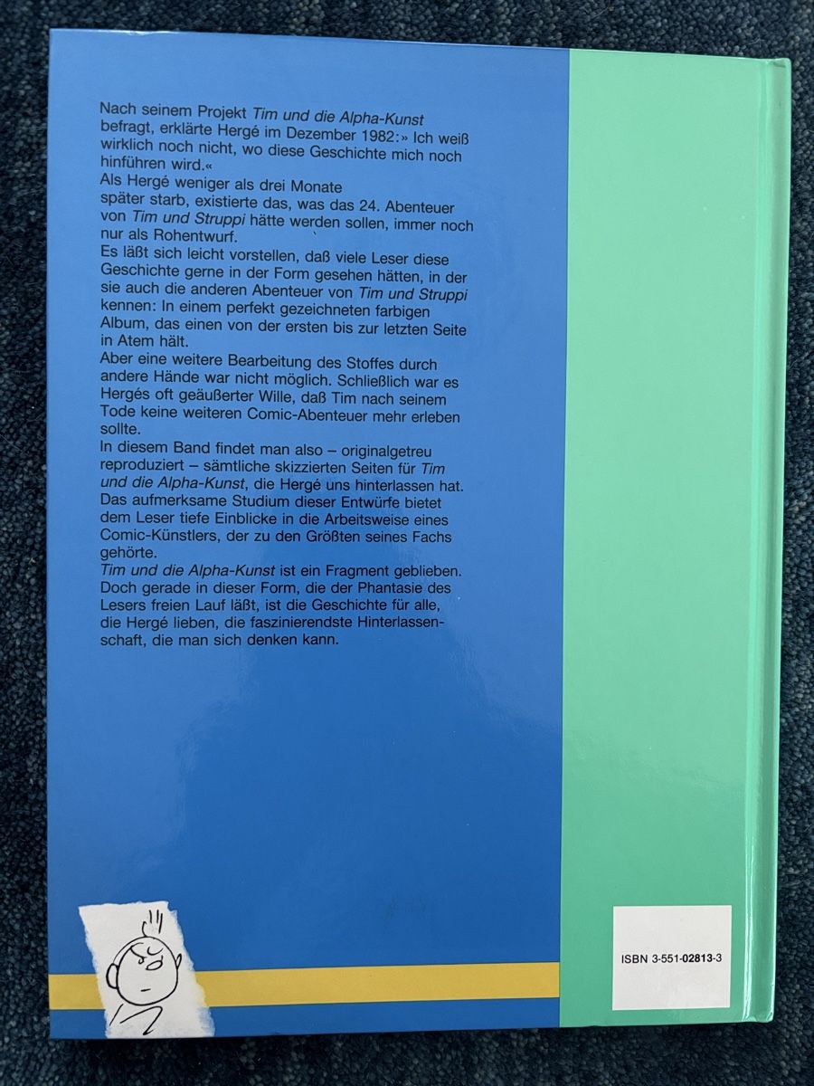 Tim und Struppi:Tim und die Alpha-Kunst, Carlsen 1.A.1989 (Neu (gemäss ...