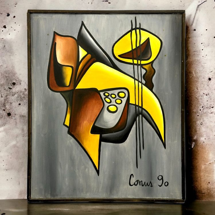 Peinture abstraite à l'huile sur toile signée CONUS 1990 (Gebraucht) in Morges für CHF 20 – mit ...