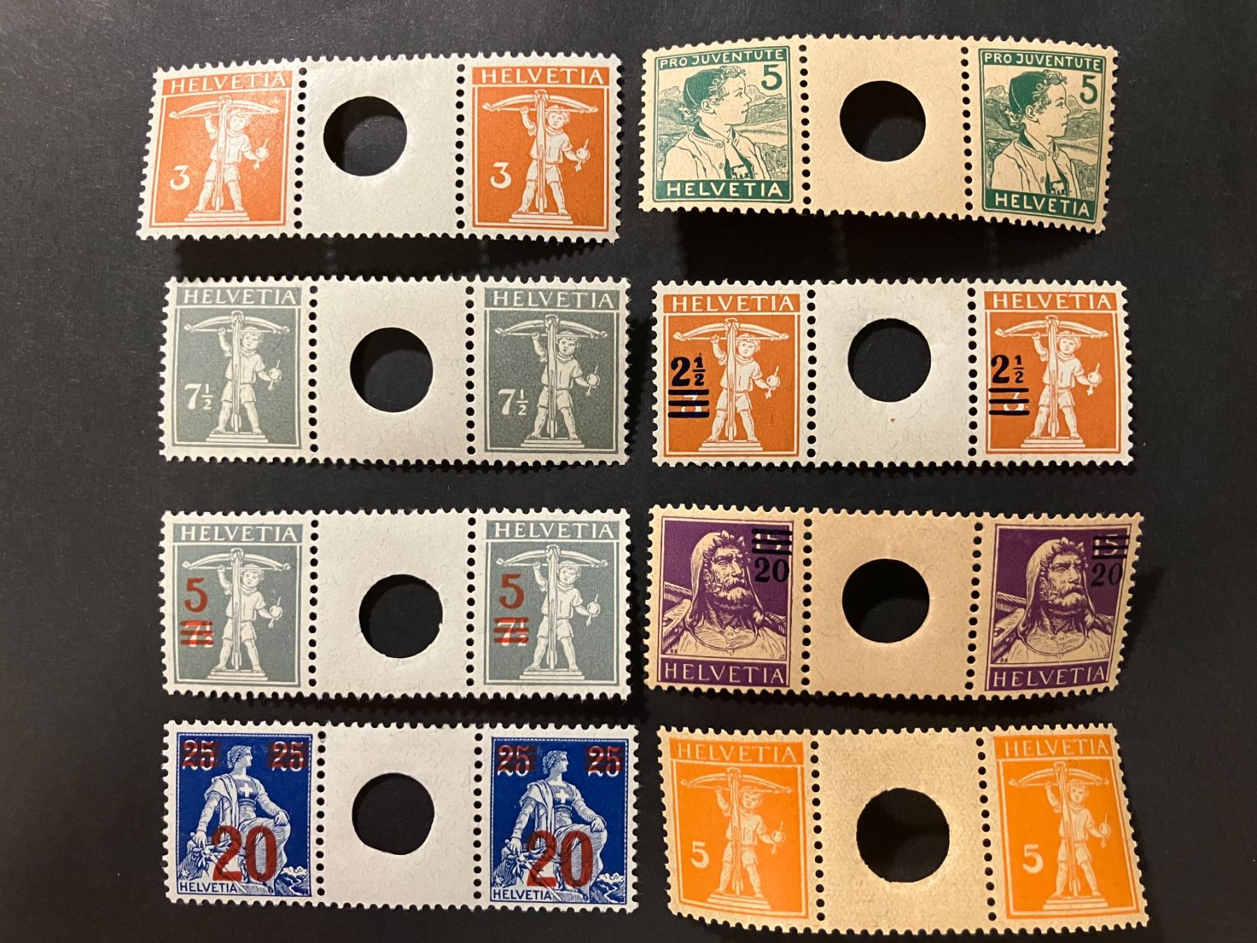 Zwischensteg Kat. S11-18, *, alle m. Erstfalz, KP 170.-- (Gebraucht) in ...