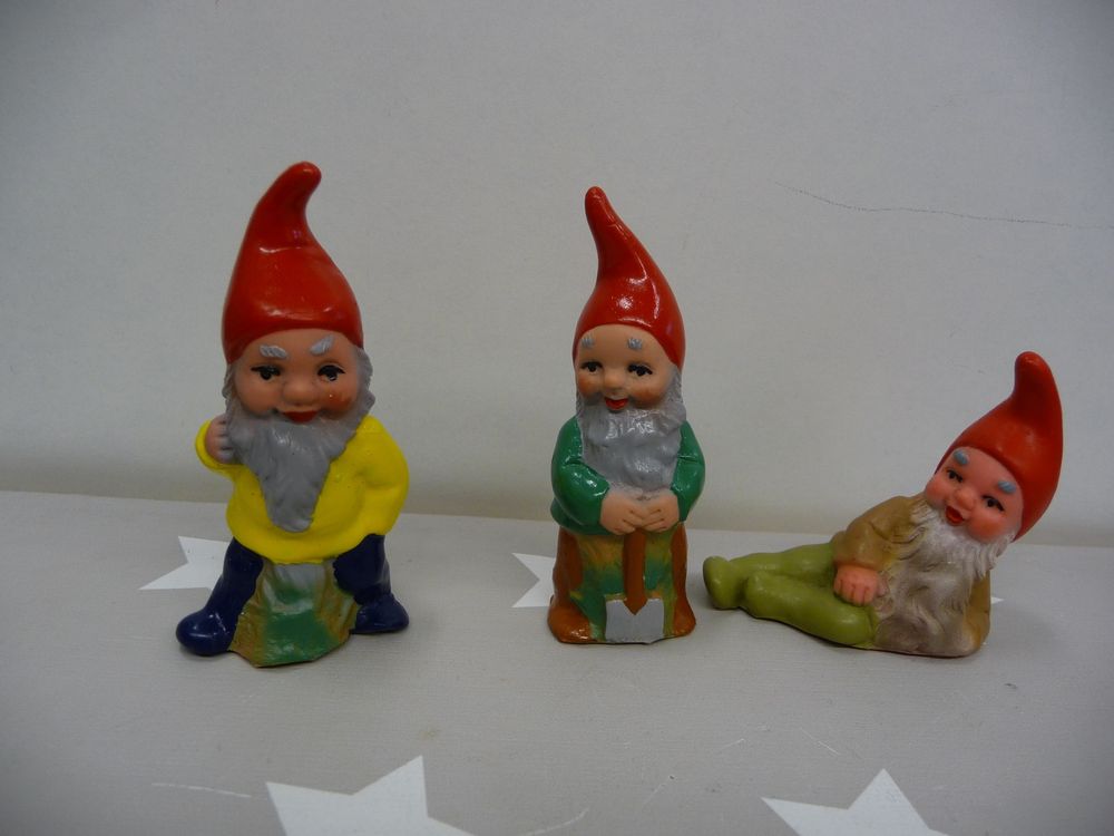 3 kleine Gartenzwerge Zwerg Zwerge Nr. 904 evtl. Heissner? (Gebraucht ...