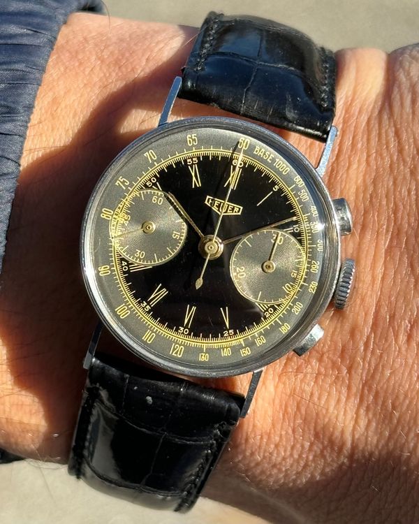 Heuer Gilt Chronograph 1930’s Landeron 13 Homme/Herren (Gebraucht) in ...