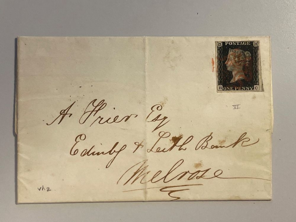 1840 Brief, One Penny Black, Stamp Plate 6 Red Maltese (Gebraucht) in ...