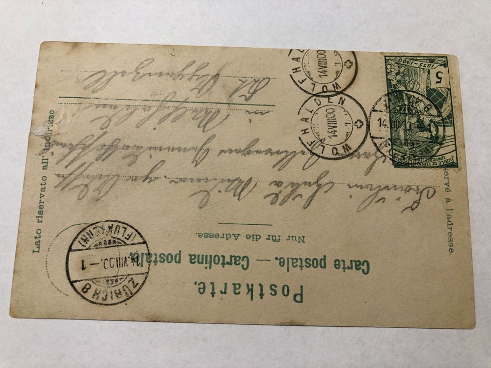 Unbek Fotokarte Zürich ??? Stempel Zürich 1900 Haus im Bau | Kaufen auf ...