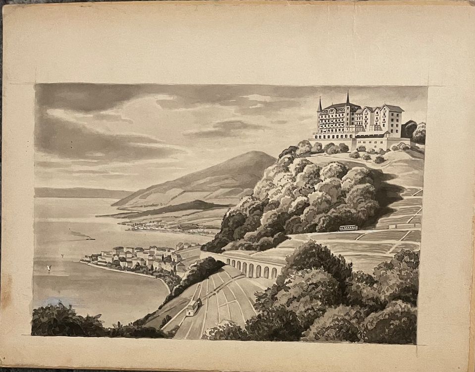 Antike Top Landschafts Aquarell | Kaufen auf Ricardo