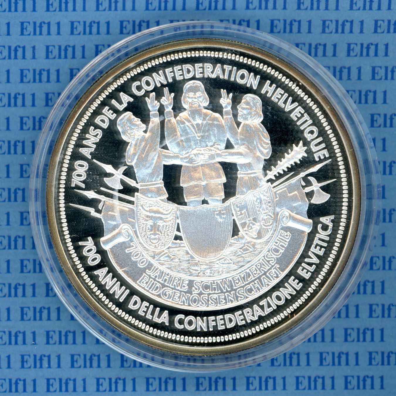 CHm___0.00 1991 700 J. Eidgenoss. - 5 oz Silber PP Medaille (Neu ...