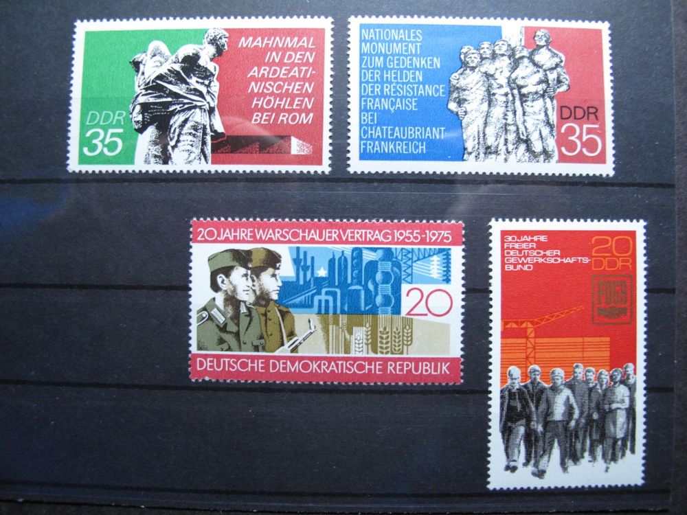 DDR 1974 / 75 Gedenkstätten / Gewerkschaftsbund ** | Kaufen auf Ricardo