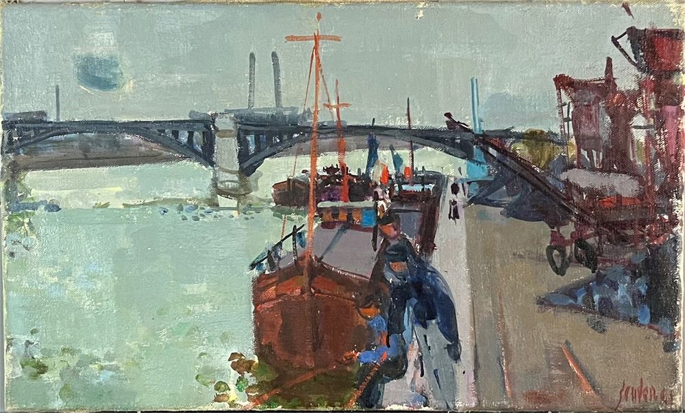 Rudolf Zender. Schweizer Kunst. Les Chalands, 1961 | Kaufen auf Ricardo