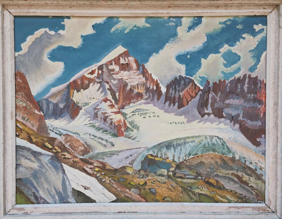 unleserlich signiert J Sch? «Eiger-Nordwand? Mönch?» Gemälde | Kaufen auf Ricardo