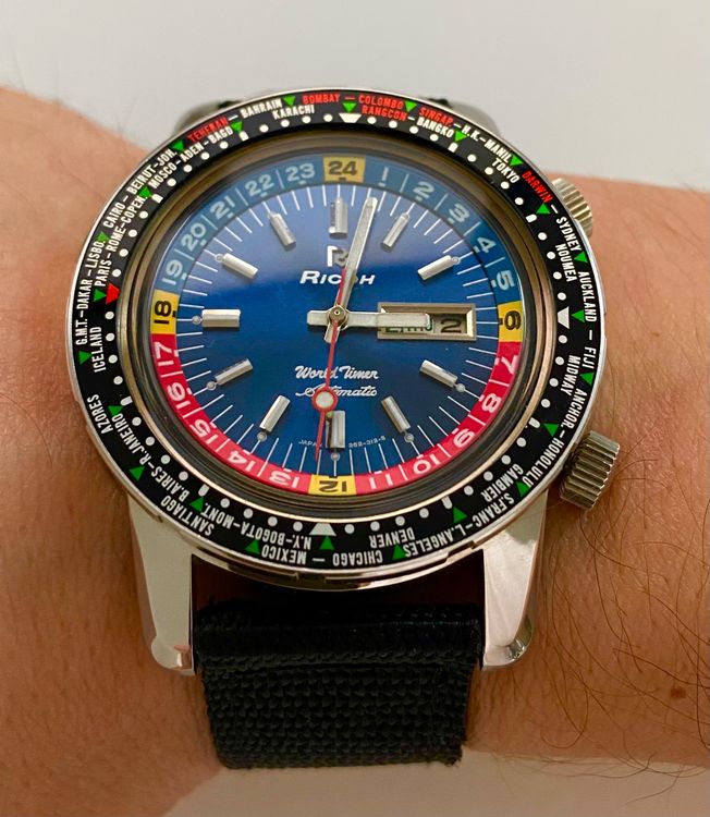 Vintage 1970 Ricoh Worldtimer 43mm Automatic Watch | Kaufen auf Ricardo