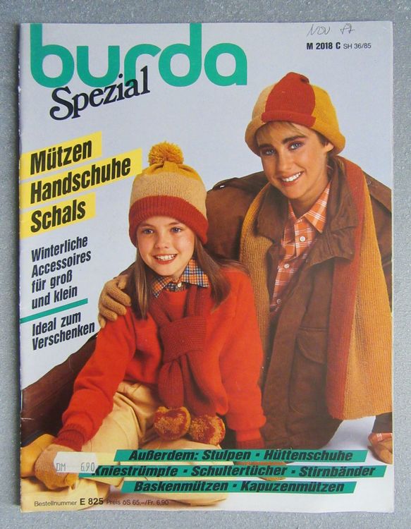 burda Spezial - Strickheft von 1985 - Mützen, Handschuhe ... (Gebraucht) in Auenstein für CHF 3 ...