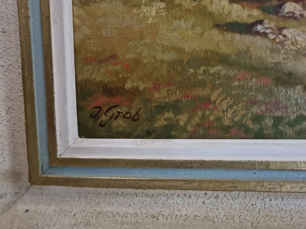 Gemälde Öl auf Leinwand signiert J.Grob | Kaufen auf Ricardo