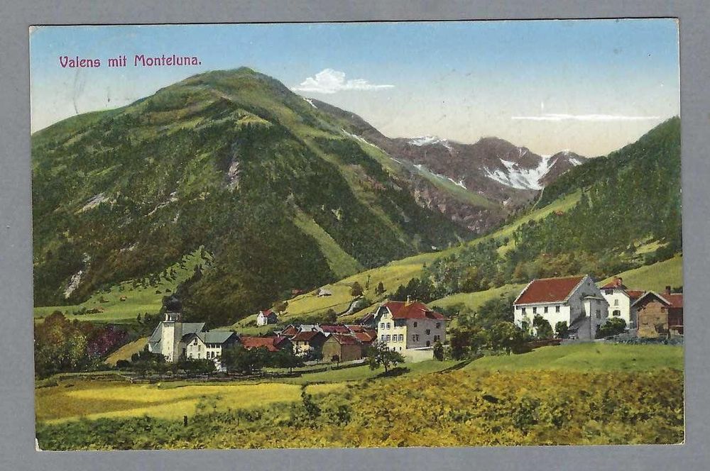 VALENS MIT MONTELUNA, SG, SCHÖNE SELTENE KARTE 0 VALENS 1911 (D ...