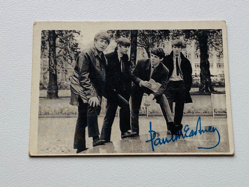 The Beatles Paul McCartney Unterschrift Autogramm Karte (Usato) a ...