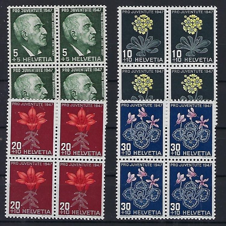 Pro Juventute 1947 Viererblocks postfrisch 15533 (Gebraucht) in Lunden für CHF 3 – mit Lieferung ...