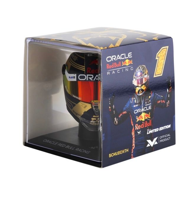Red Bull Max Verstappen Weltmeister 2023 Formel 1 Helm 1:4 (Neu und originalverpackt) in ...